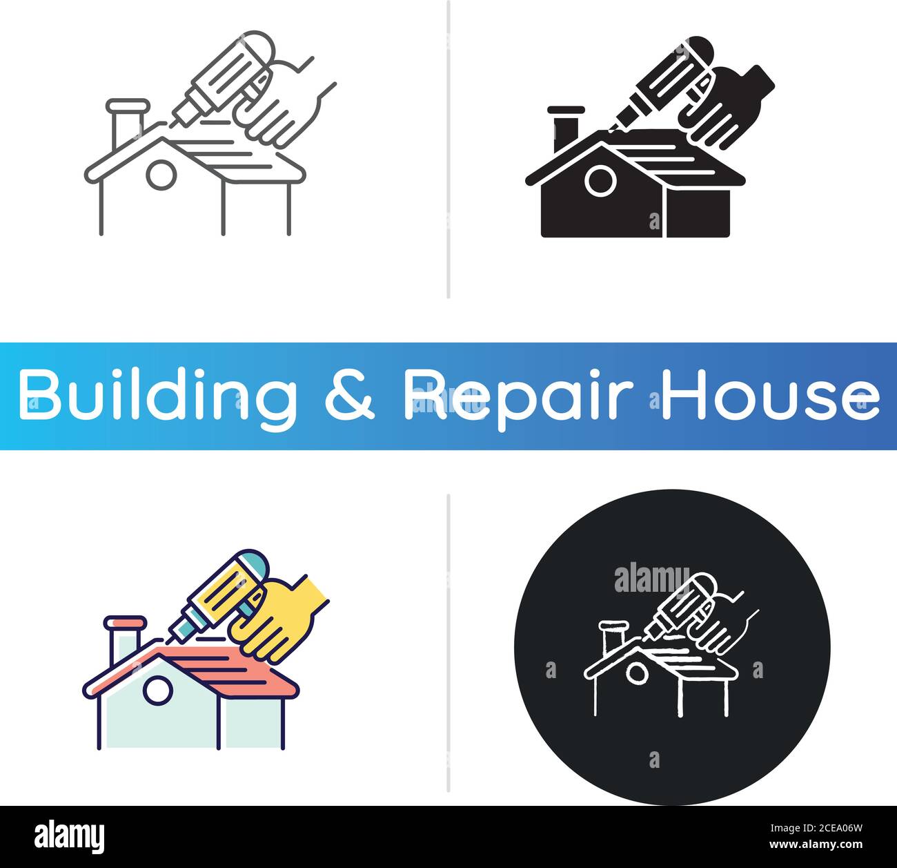 Roof constructing icon Stock Vector Image & Art - Alamy