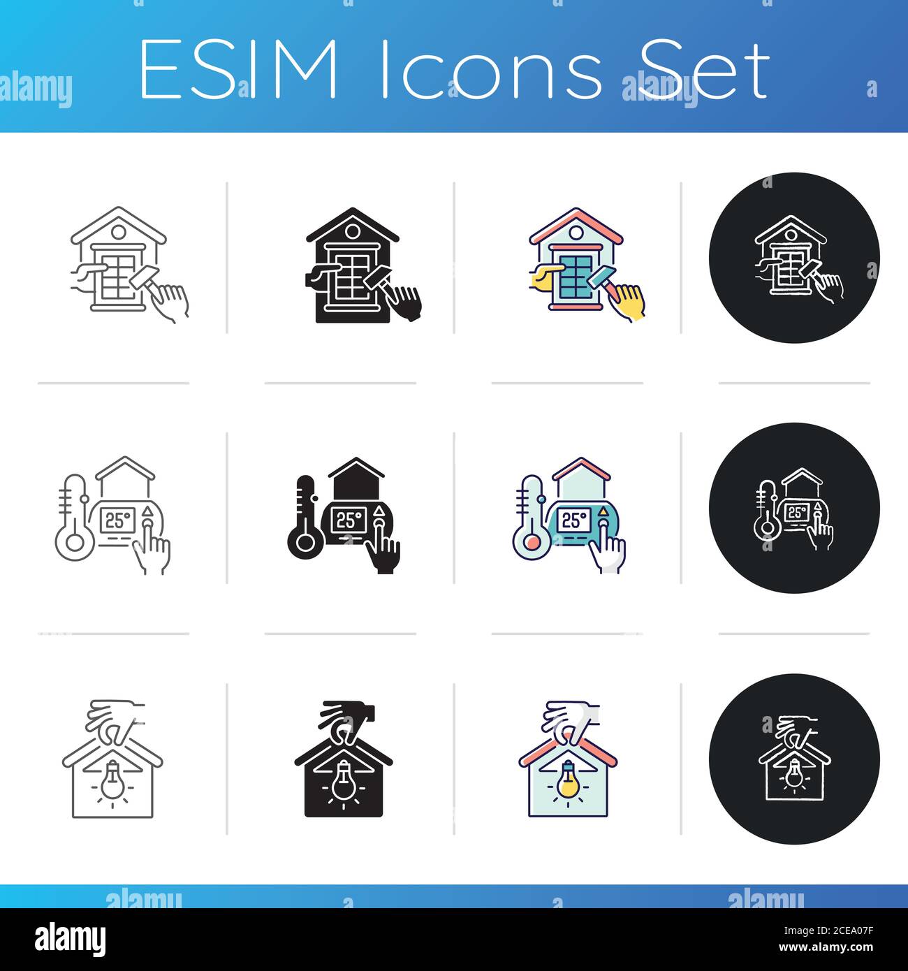 House maintenance icons black white Stock Vector Images - Alamy