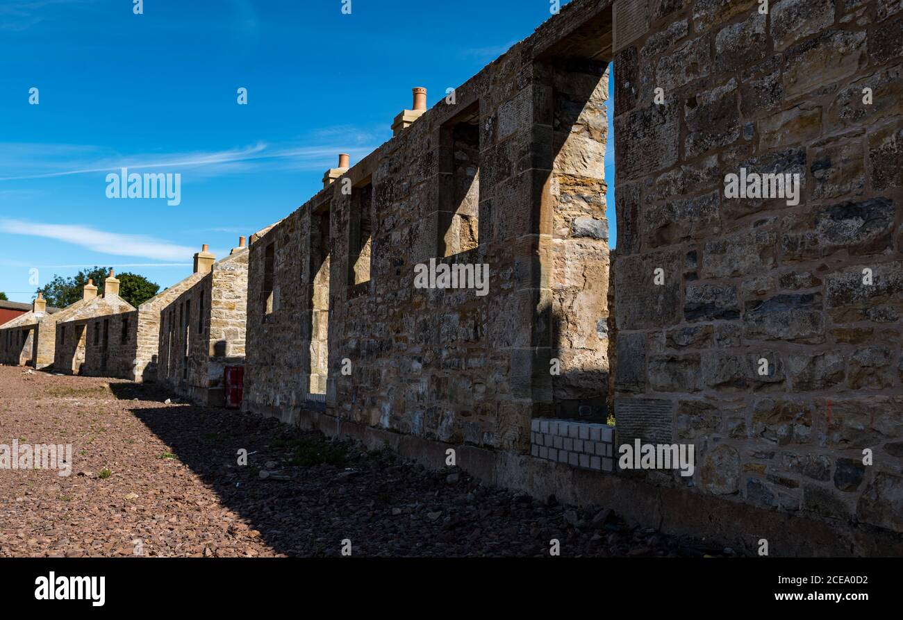 Old stone farm workers cottages being renovated and reconstructed for ...