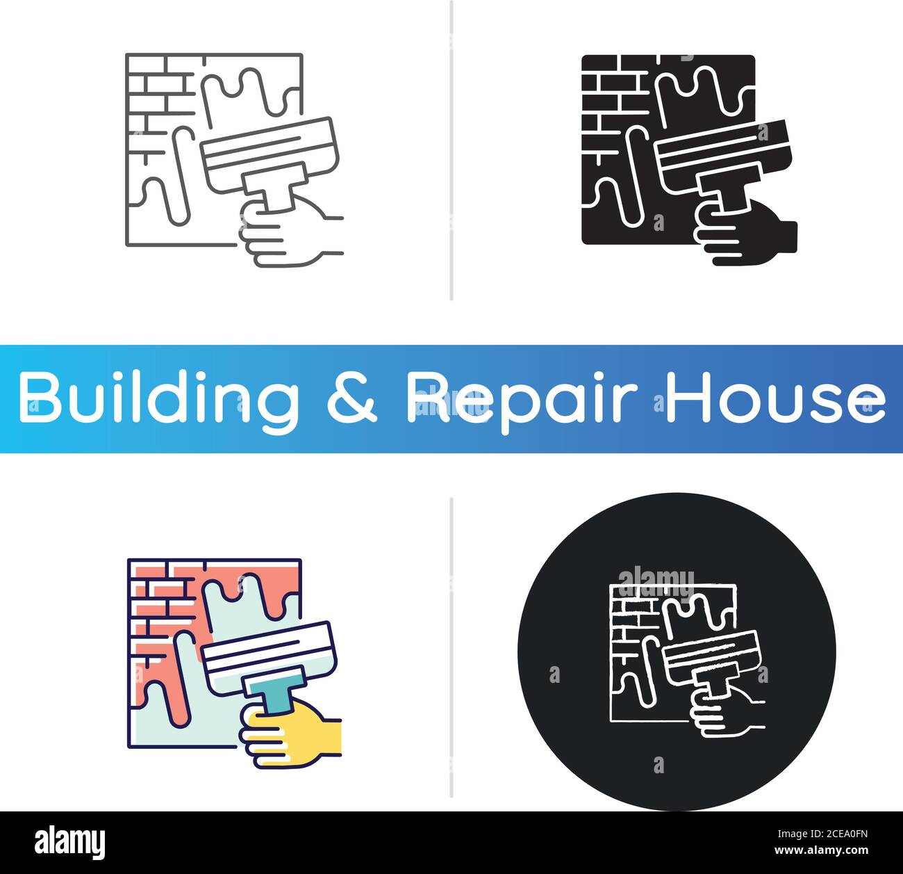 Wall putty icon Stock Vector Image & Art - Alamy