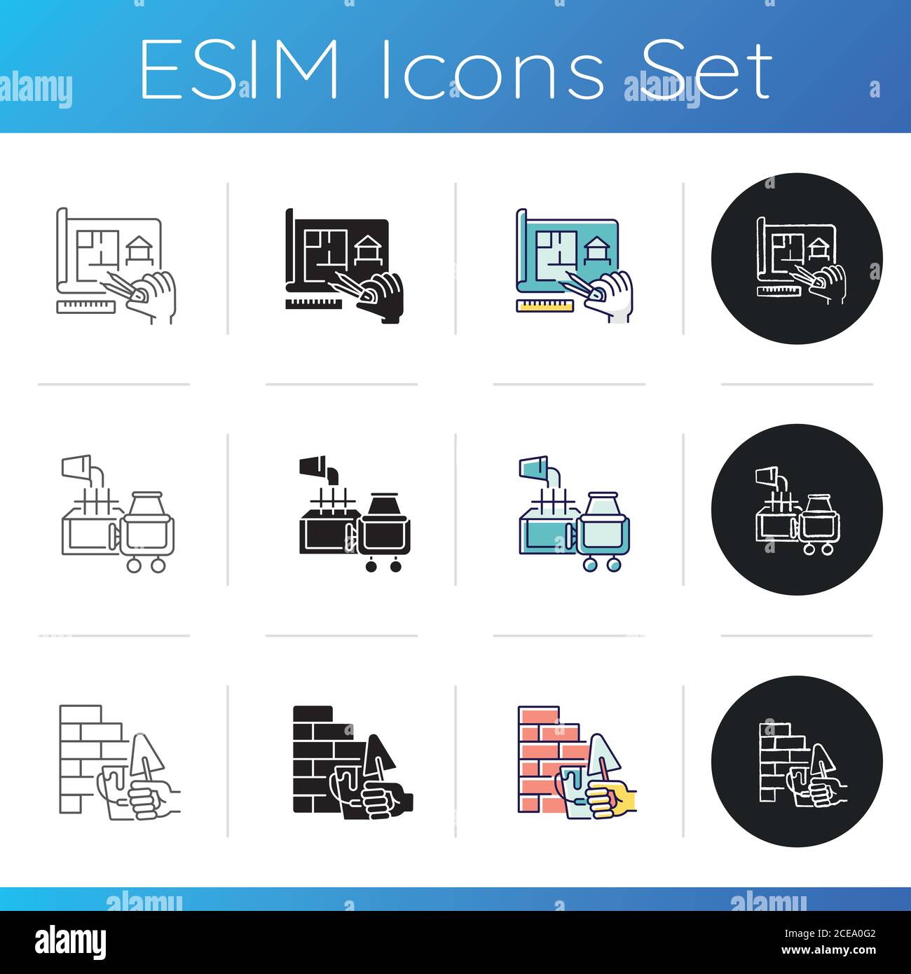 Concrete slab foundation Stock Vector Images - Alamy