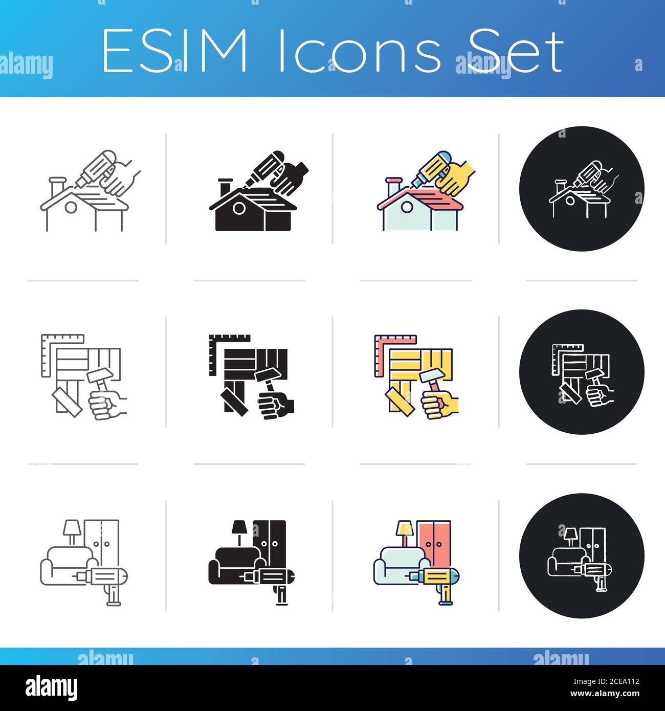 Assembling house Stock Vector Images - Alamy