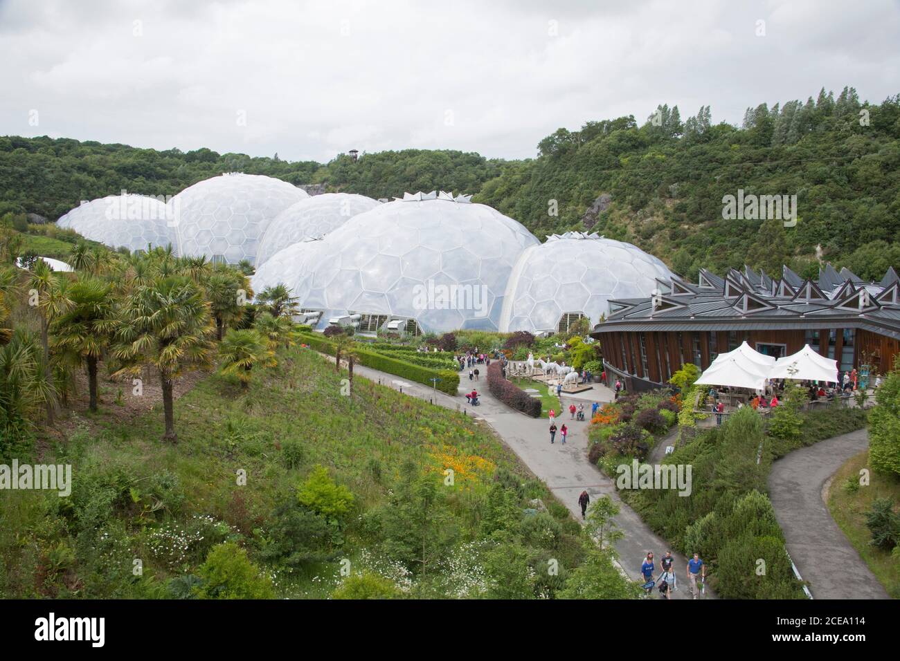 Biomes and The Core, The Eden Project, Cornwall, UK Stock Photo - Alamy