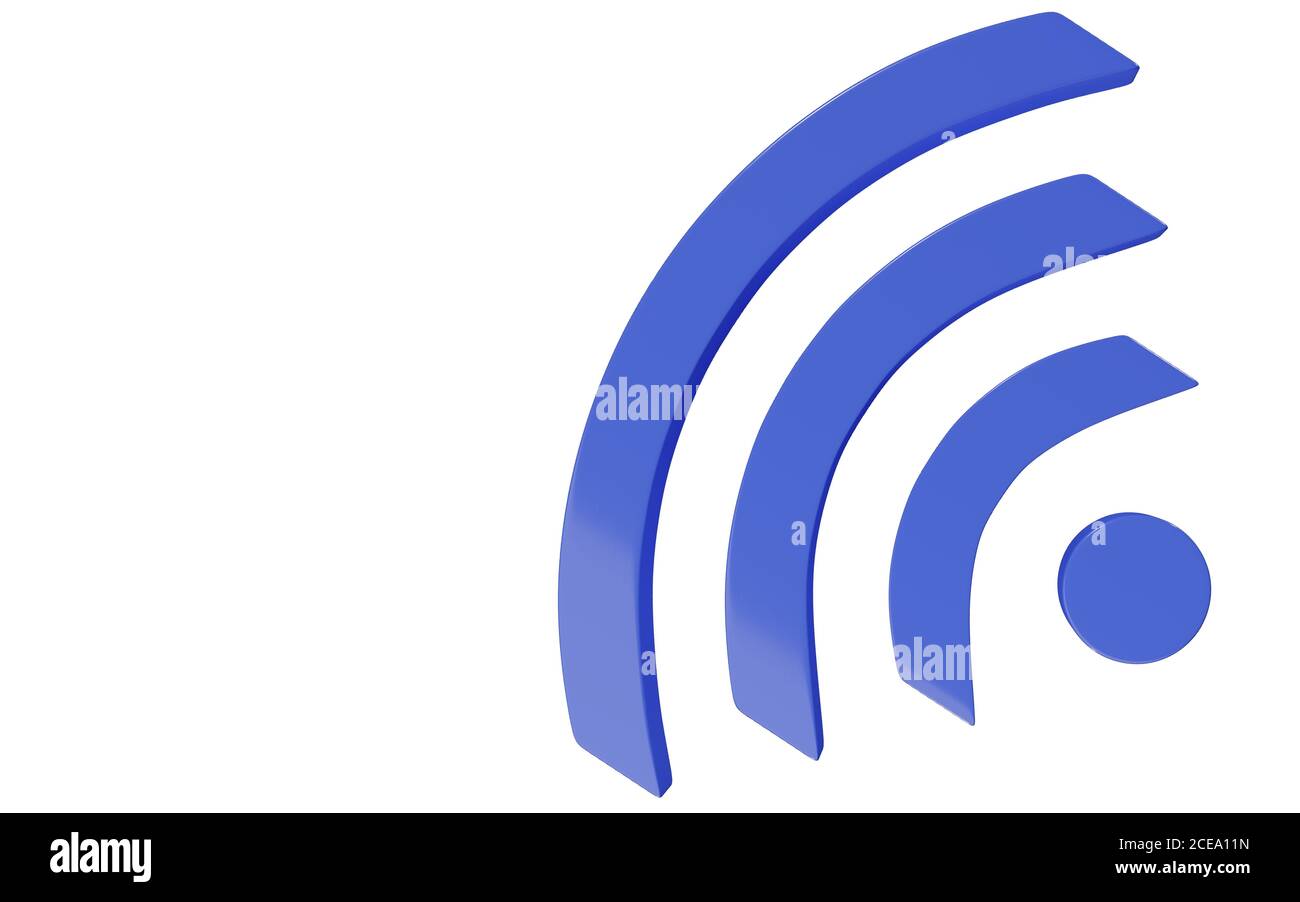 3d illustration of wifi connection icon representing communication ...