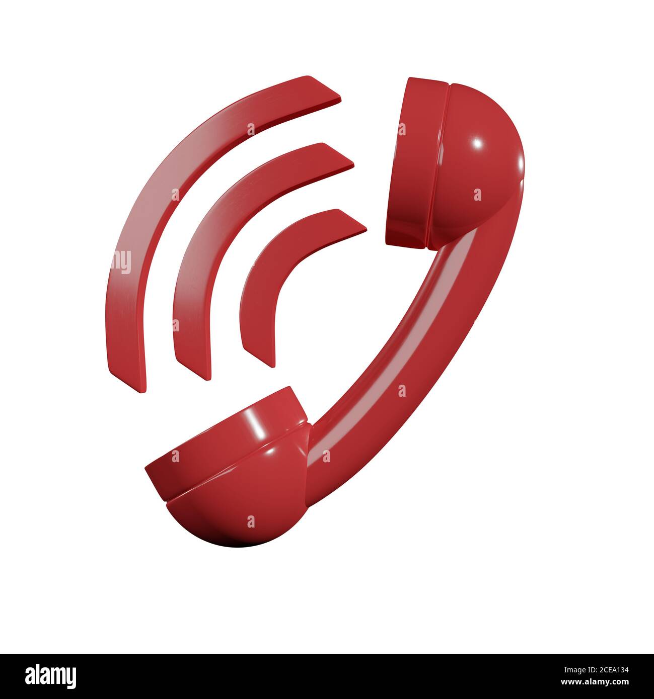 3d illustration of old classic telephone becoming a well-known object ...