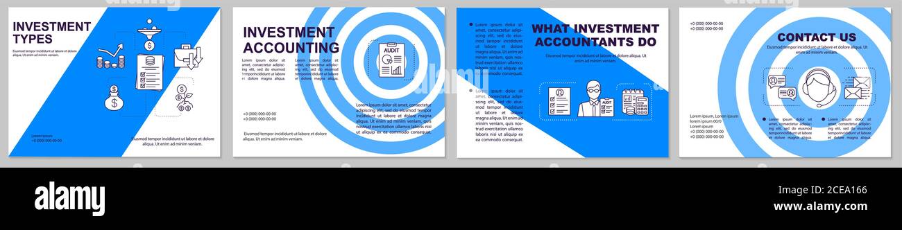 Investment types brochure template Stock Vector Image & Art - Alamy