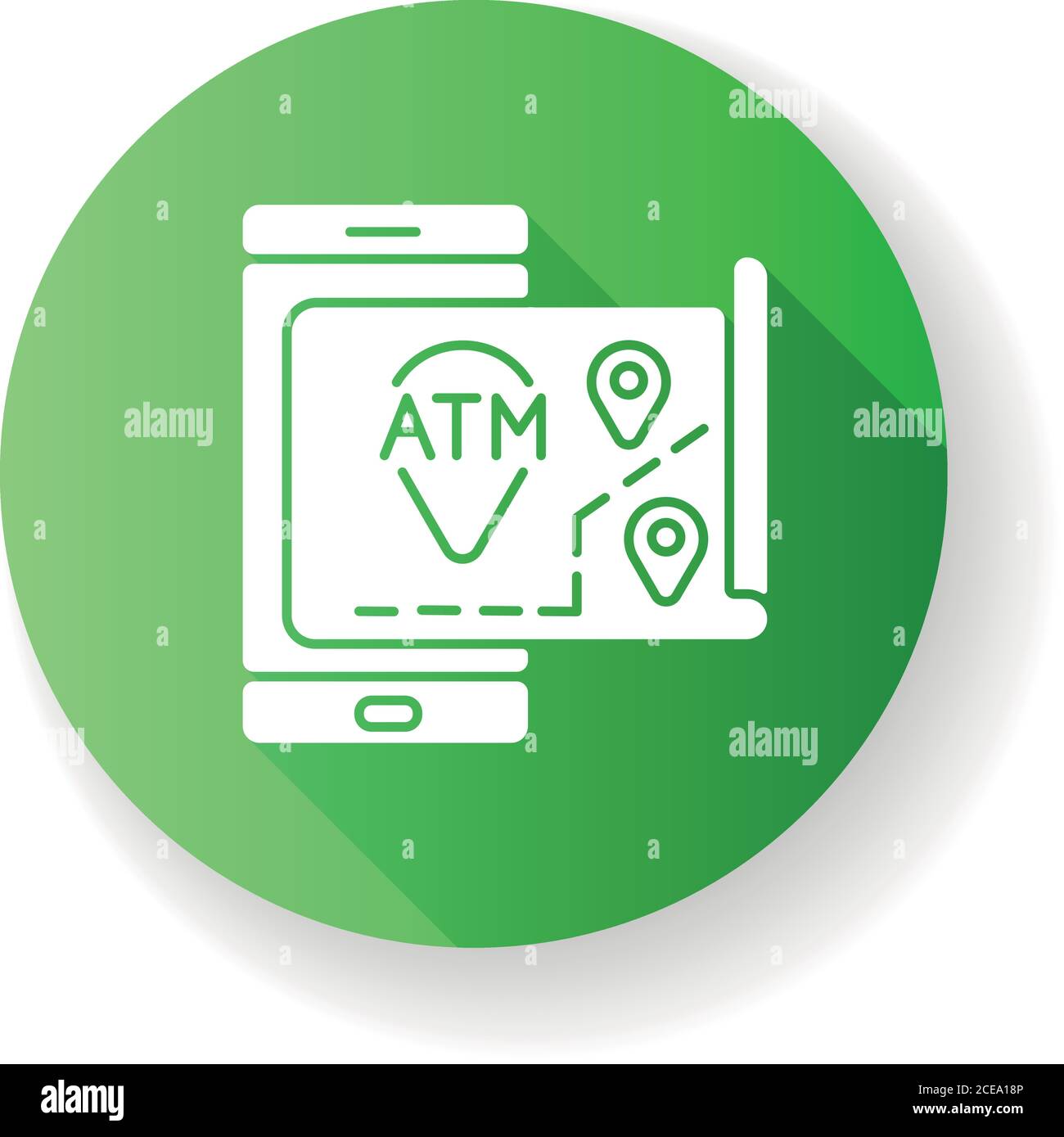 ATMs map flat design long shadow glyph icon Stock Vector Image & Art ...