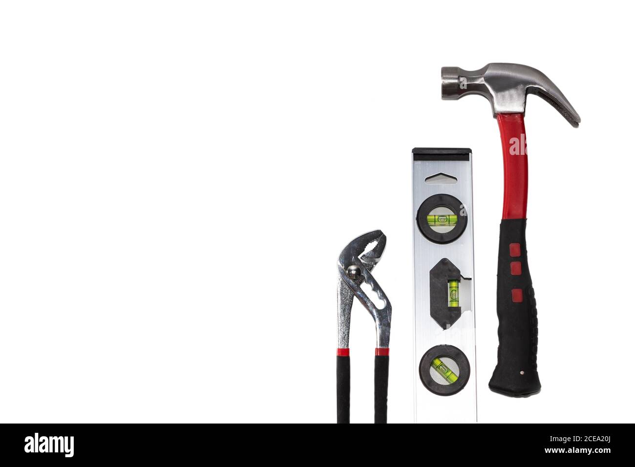 Close up tools on white background. isolated Stock Photo - Alamy