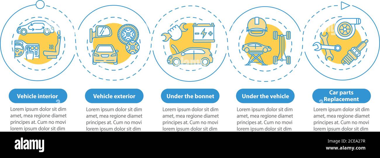 Automobile repair shop vector infographic template Stock Vector Image ...