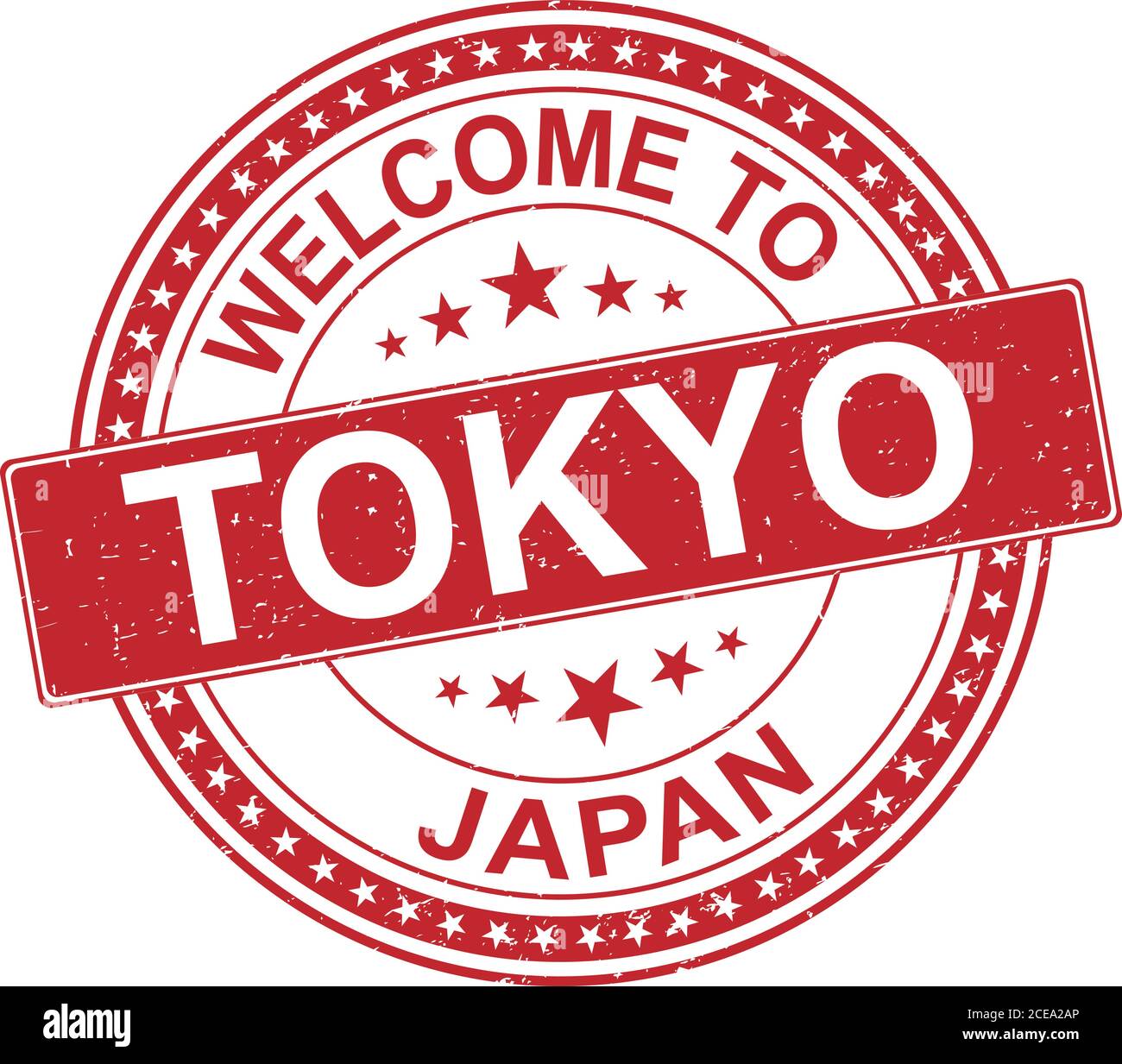welcome to Tokyo. stamp. red round grunge vintage Tokyo sign Stock ...