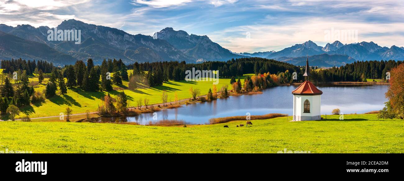 beautiful panoramic landscape in Bavaria Stock Photo - Alamy