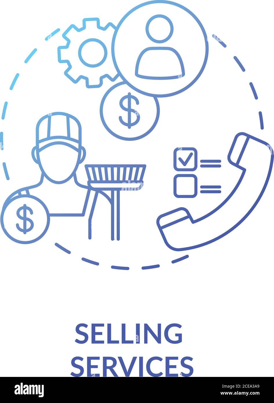 Selling services concept icon Stock Vector Image & Art - Alamy