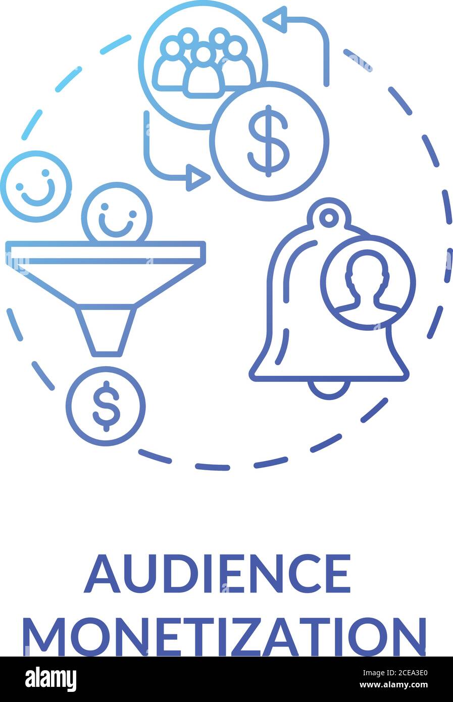 Audience monetization concept icon Stock Vector Image & Art - Alamy