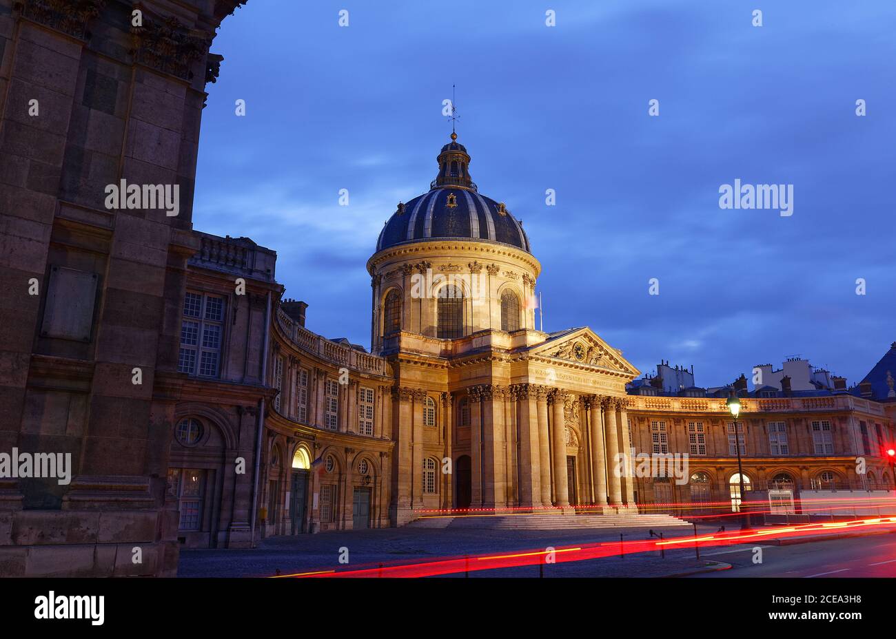 The French Academy at night , Paris, France Stock Photo - Alamy