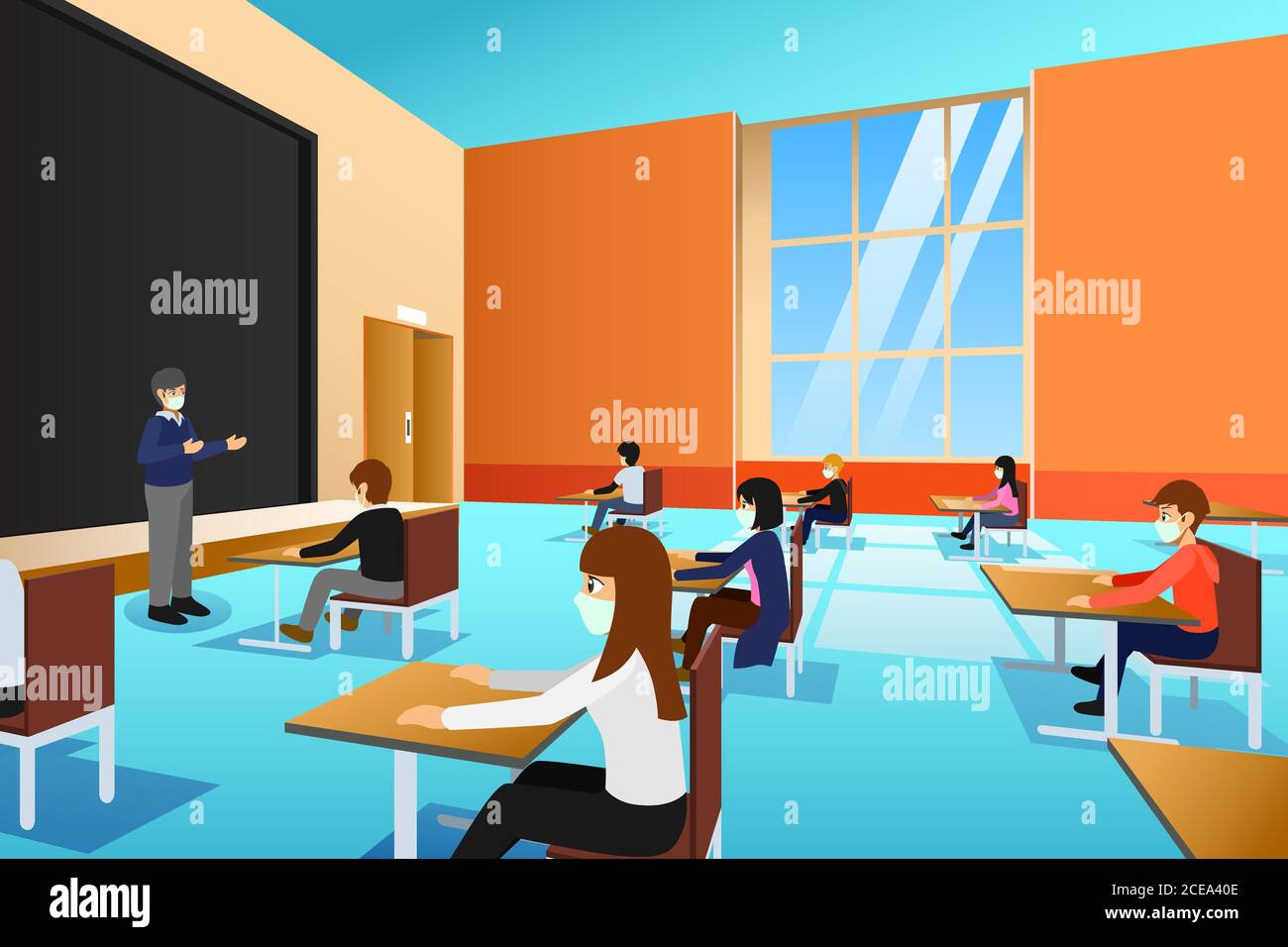 Students during lecture Stock Vector Images - Alamy