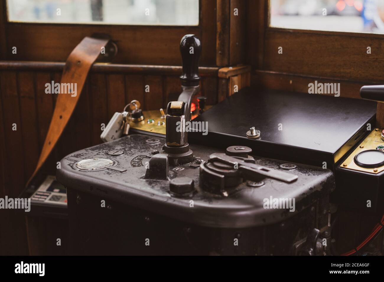 Old mechanism with handle Stock Photo - Alamy