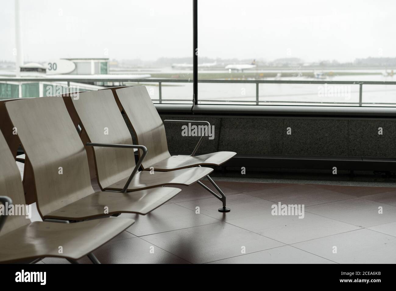Empty lounge in airport Stock Photo - Alamy