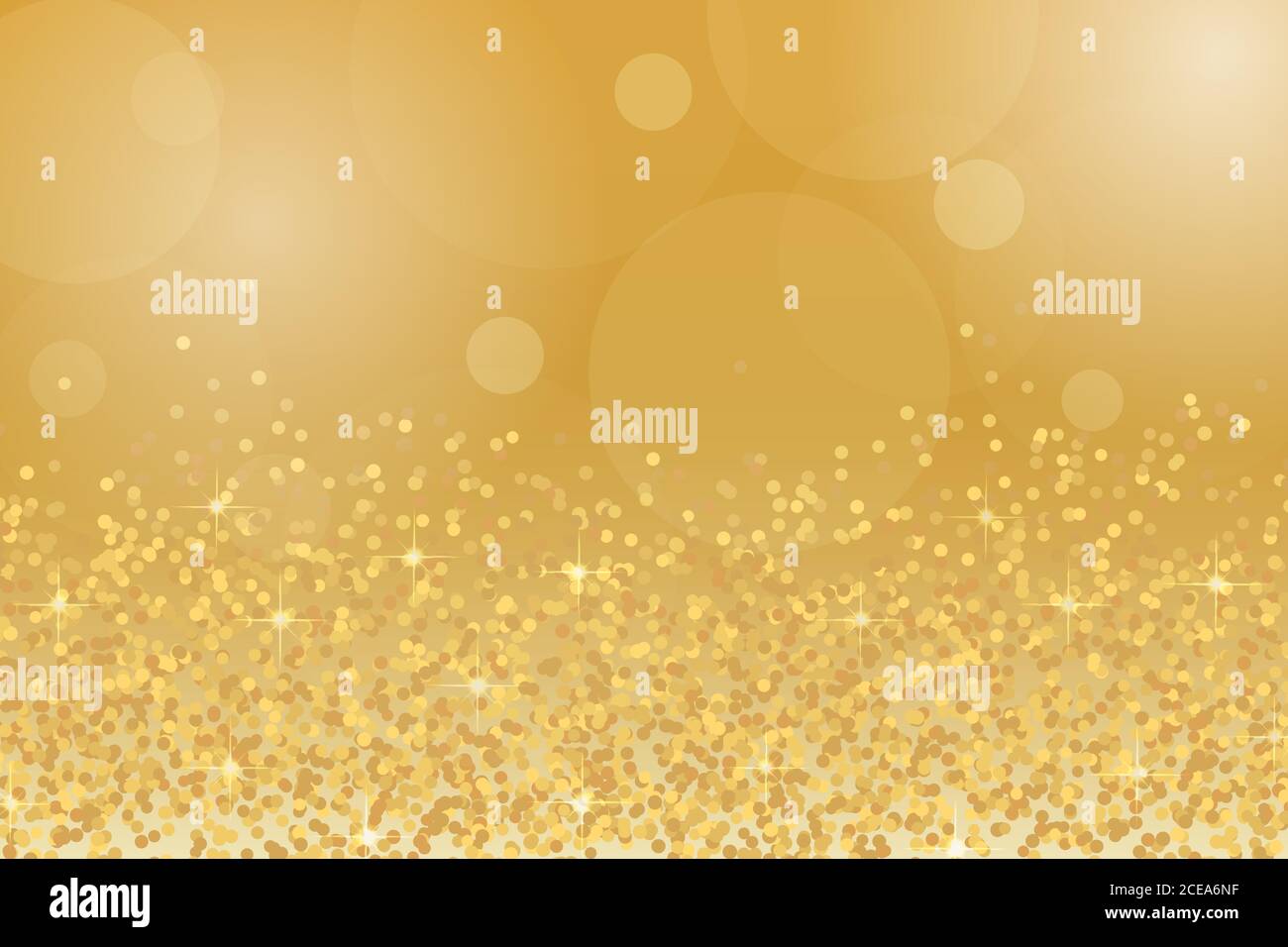 Bokeh light gold elegant background with glitter particles Stock Vector ...