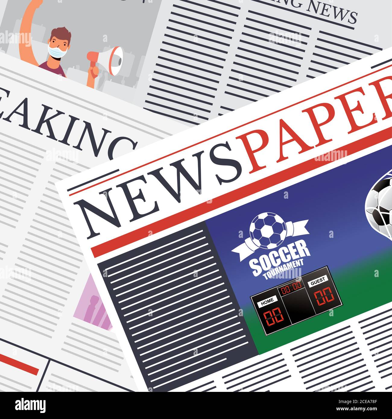 Newspaper wallpaper Stock Vector Images - Alamy