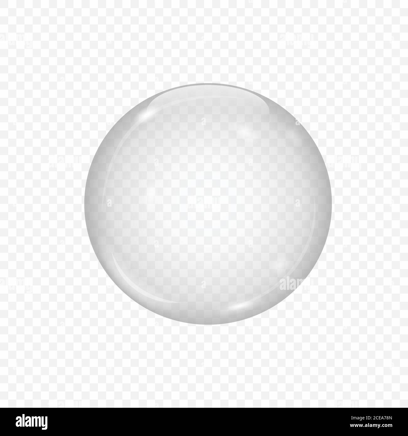 3d glass sphere isolated on transparent background Stock Vector Image ...