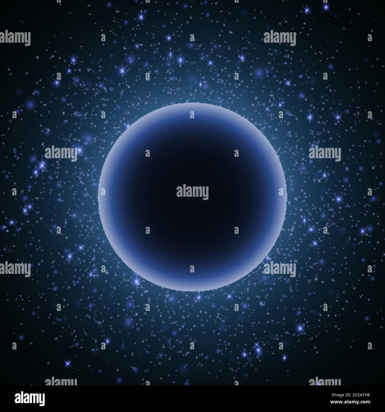 Space glow light background with total solar eclipse Stock Vector Image ...