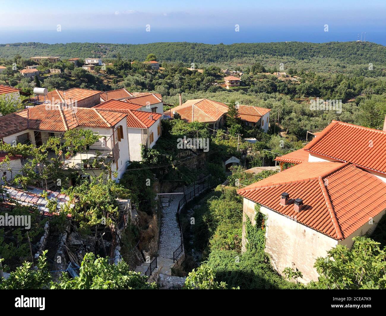 Village of Vuno, in the south of Albania, Balkans Stock Photo - Alamy
