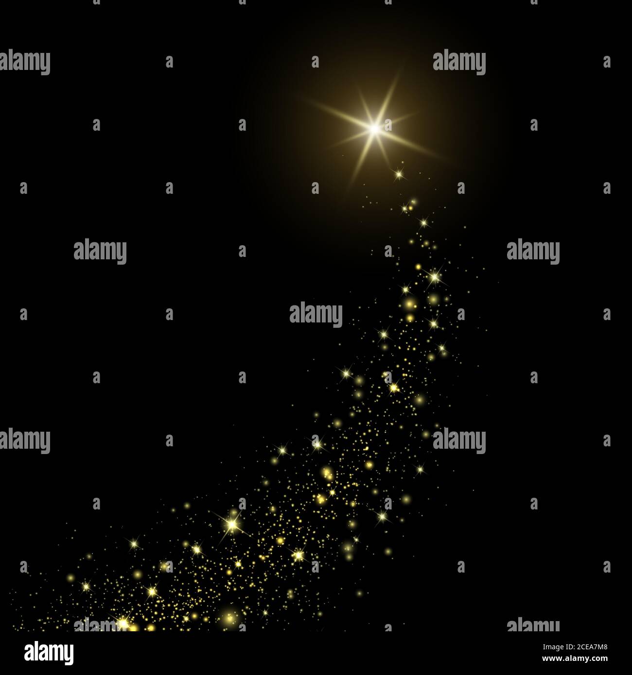 Comet on Space background. Shine light effect Stock Vector Image & Art ...