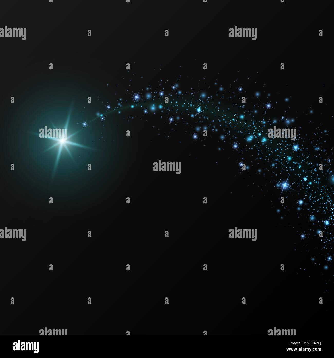 Comet on Space background. Shine light effect Stock Vector Image & Art ...
