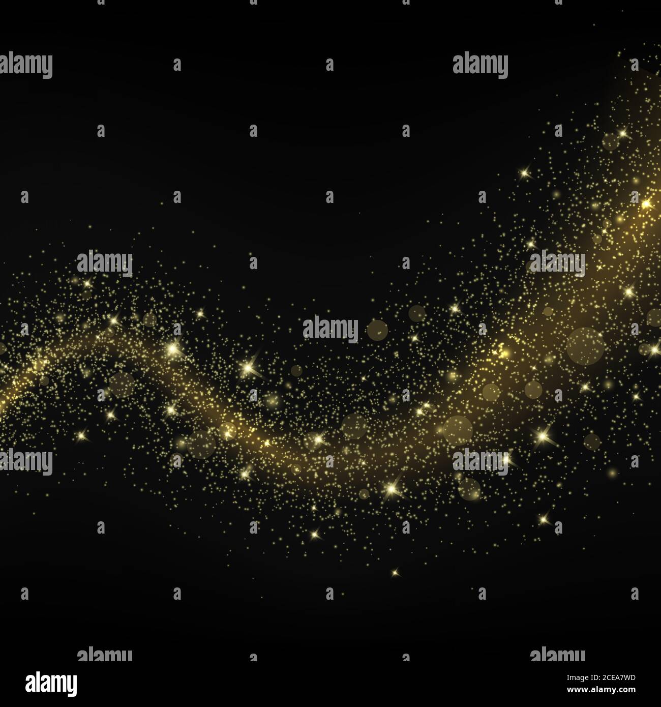 Space galaxy background with glitter stars, light trail Stock Vector ...