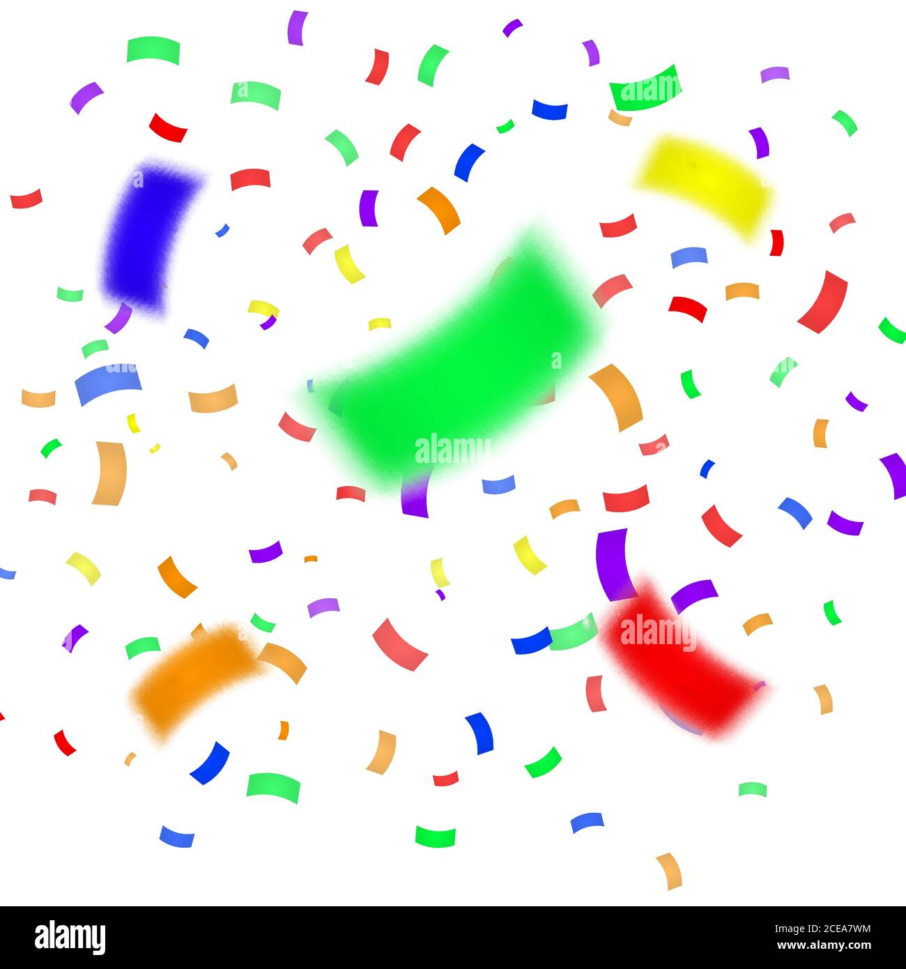 Falling colorful confetti isolated on white background Stock Vector ...