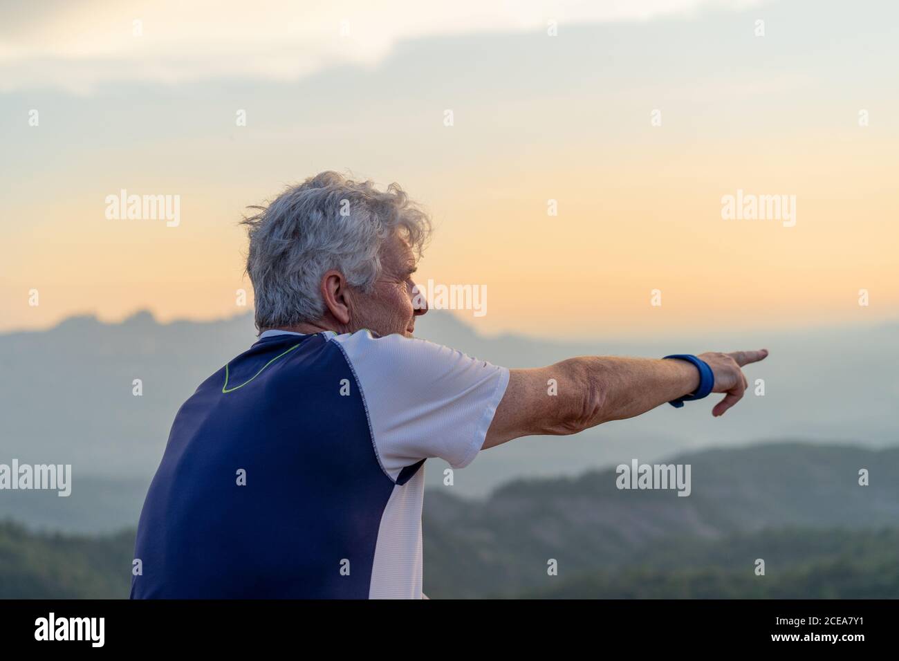 Person Pointing At Something In The Distance