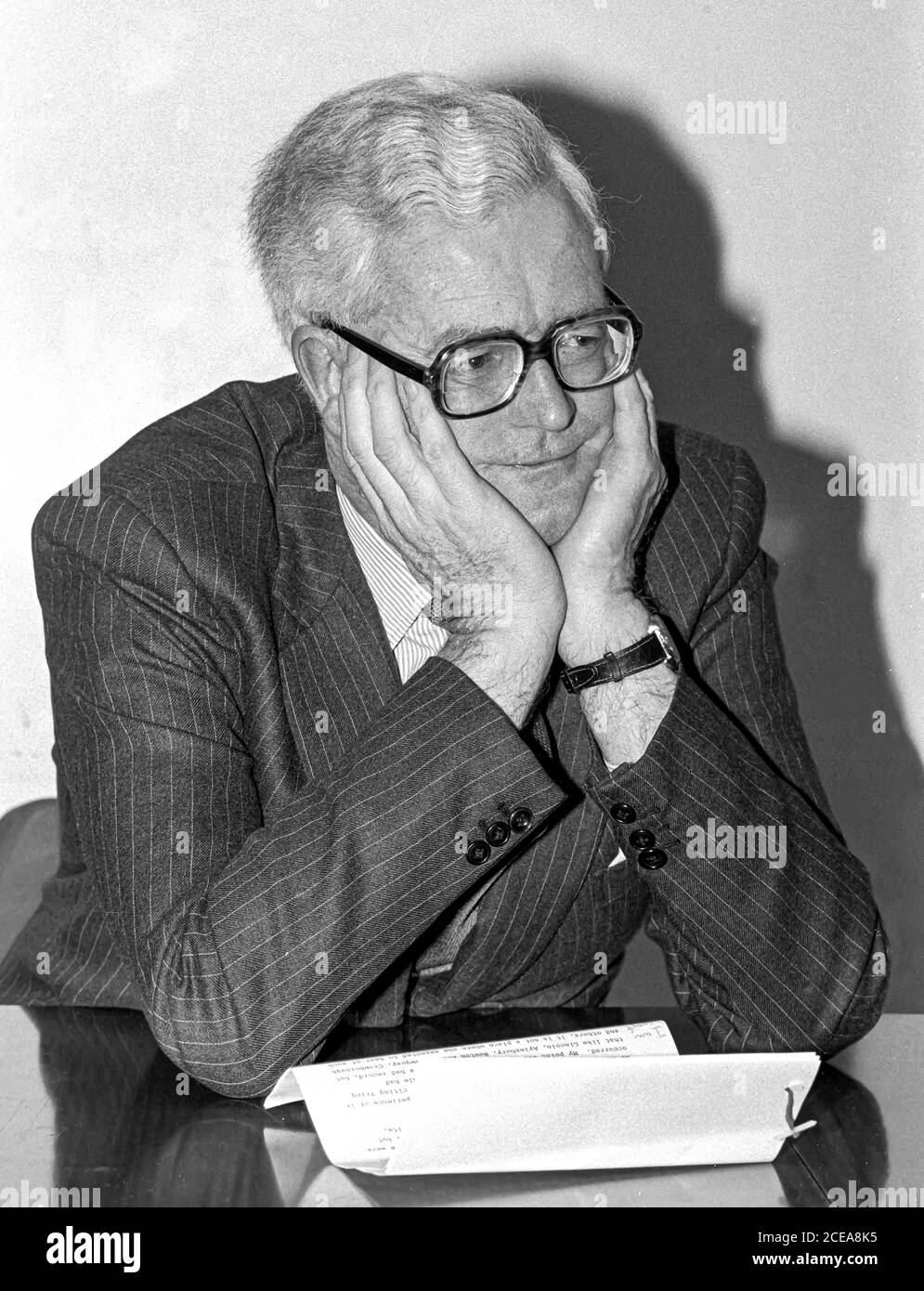 TRING - UK 1988: Douglas Hurd (Home Secretary) giving a speech in the ...