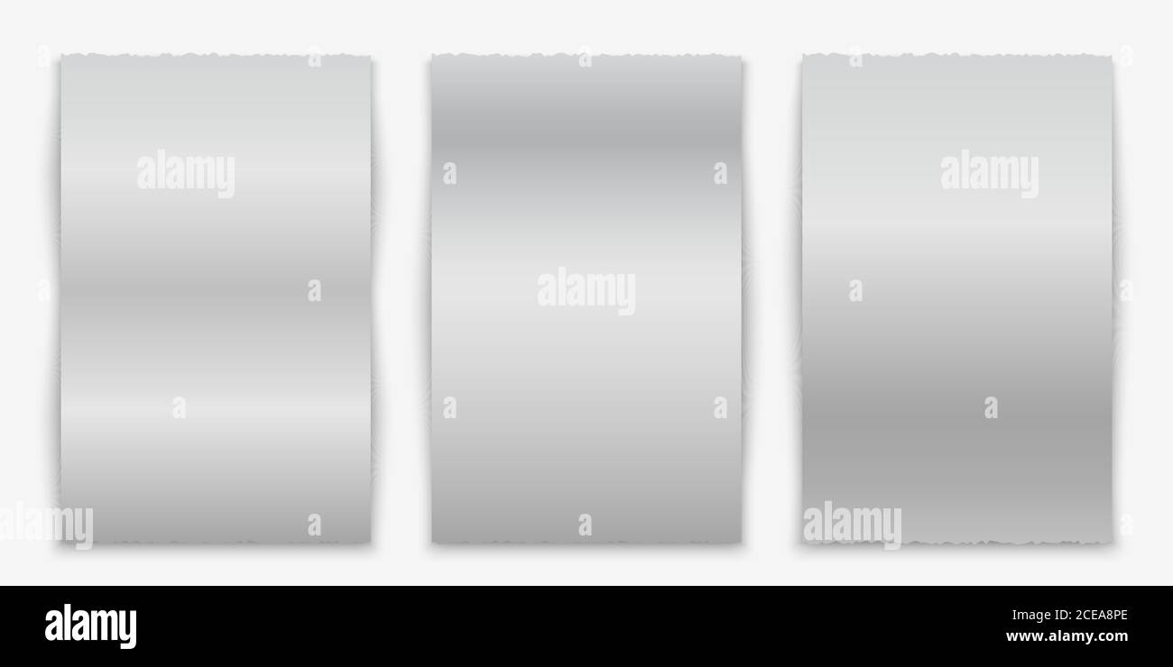 set blank paper check, sell receipt or bill template Stock Vector Image ...