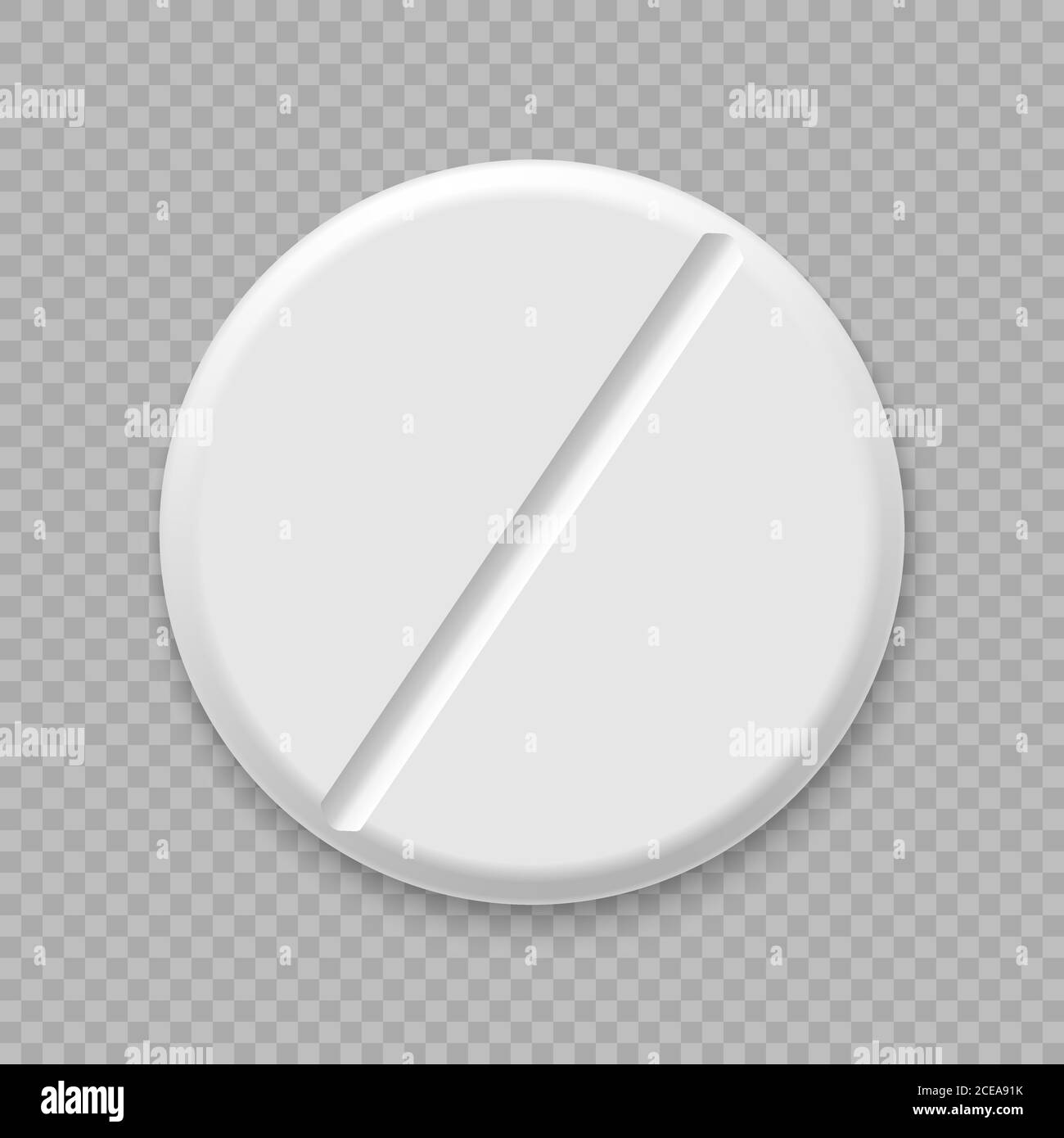 3d Realistic White Medical Pill. Vector illustration Stock Vector Image ...