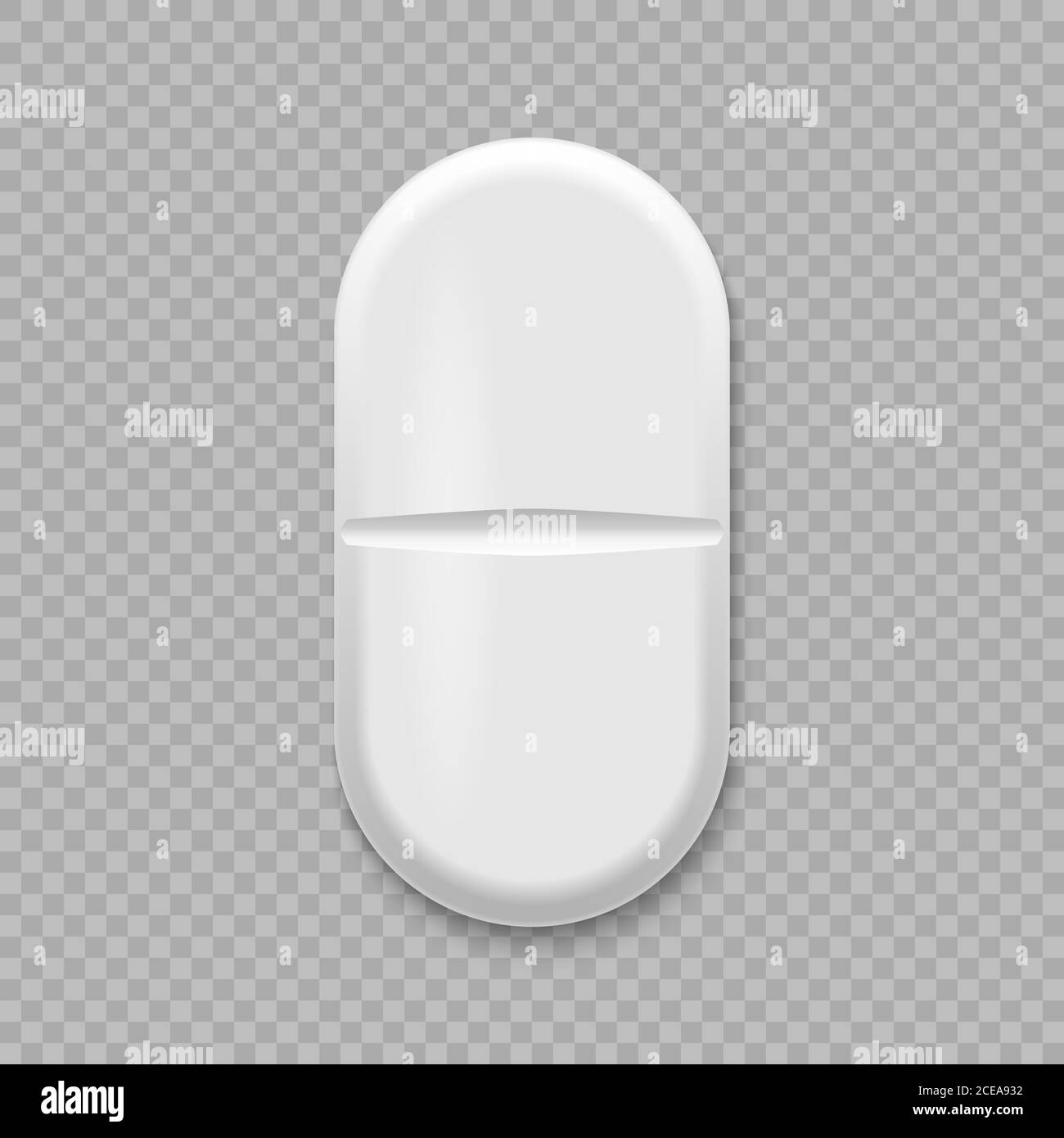 3d Realistic White Medical Pill. Vector illustration Stock Vector Image ...