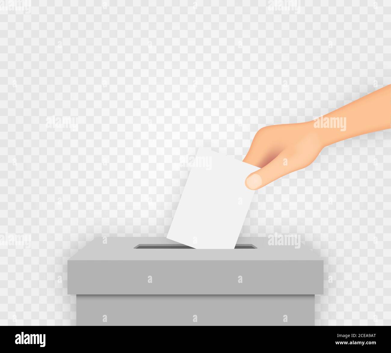Vote election banner background with Ballot Box Stock Vector Image ...