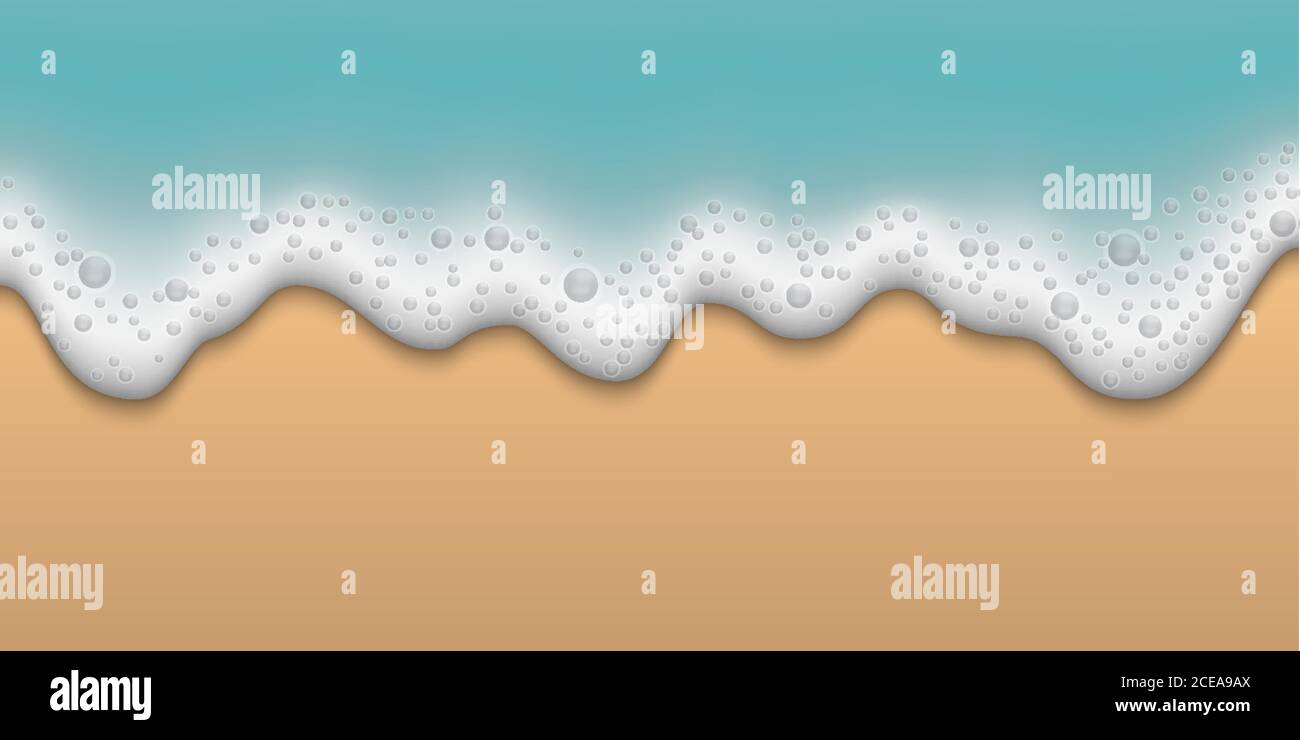 Sea or ocean wave foam texture isolated on beach background Stock ...