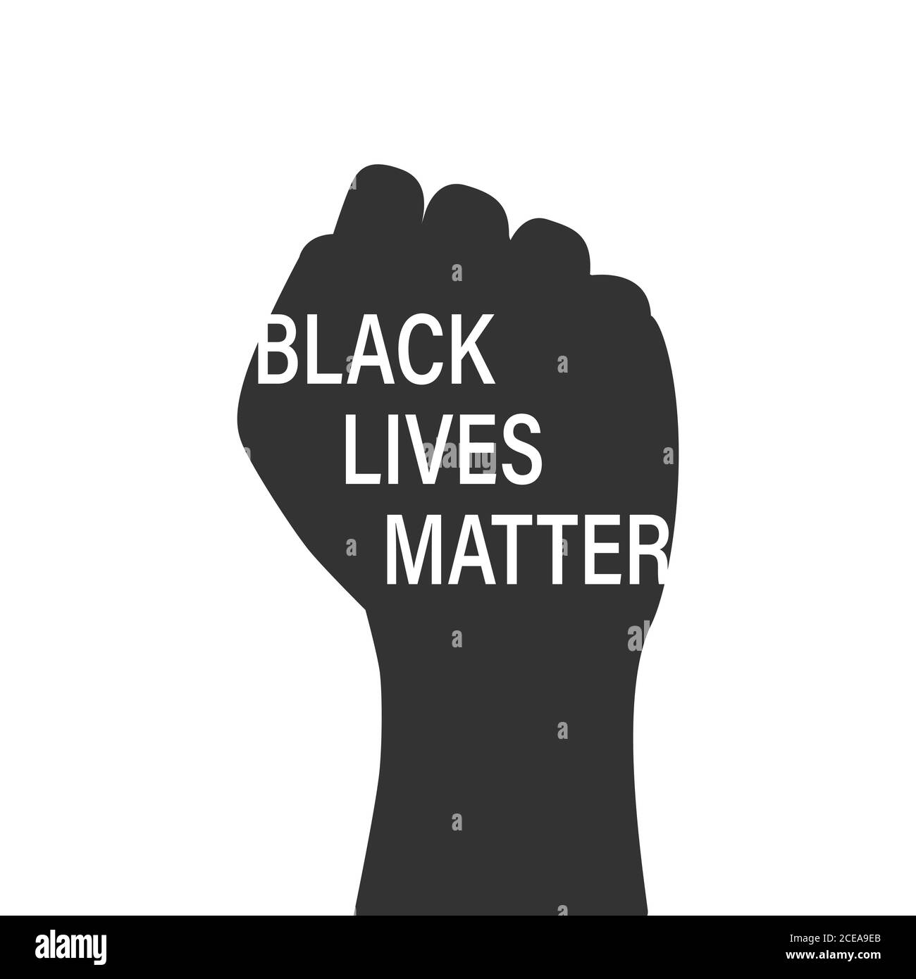 Protest hand symbol. Black lives matter banner design Stock Vector ...