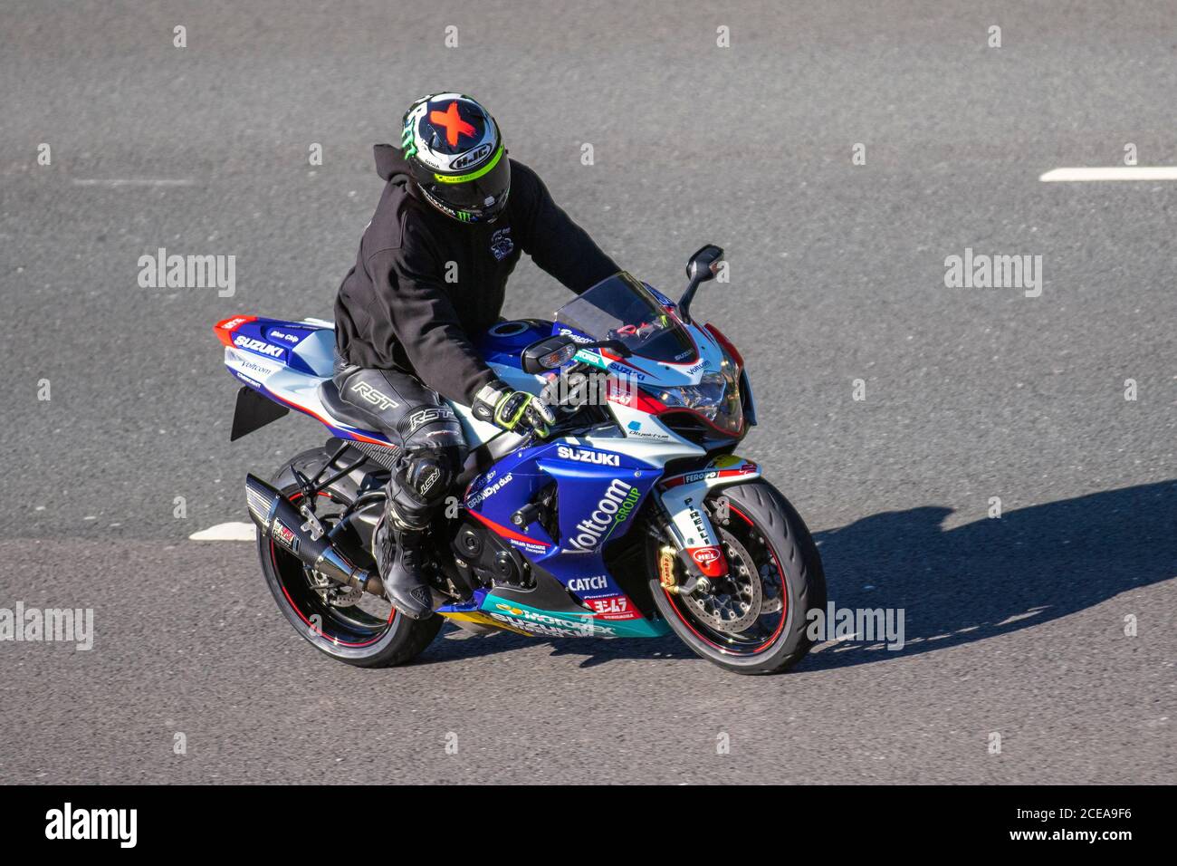 Suzuki Dream Machine Motorbike rider; two wheeled transport ...