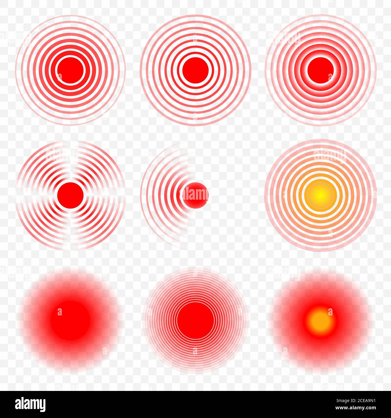 Set of Pain circle red icon for medical design Stock Vector Image & Art ...