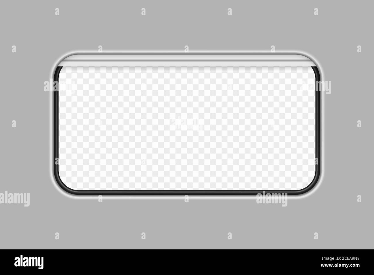 Realistic train transparent window isolated vector illustration Stock ...