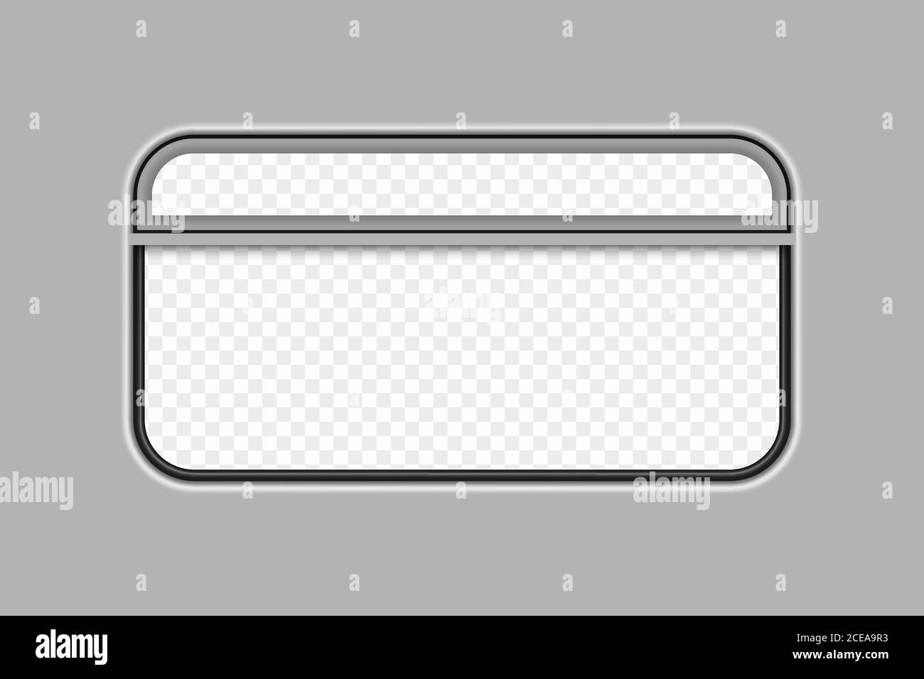 Realistic train transparent window isolated vector illustration Stock ...