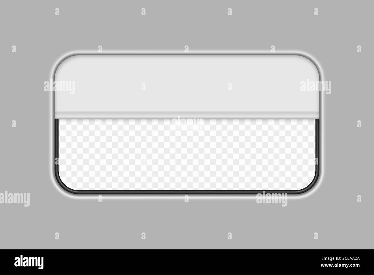 Realistic train transparent window isolated vector illustration Stock ...