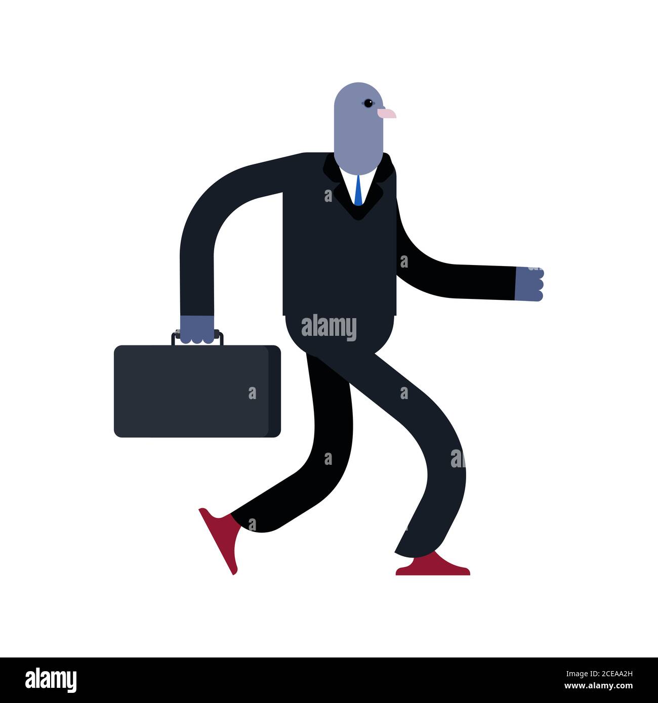 Dove businessman. pigeon boss. City bird vector illustration Stock ...