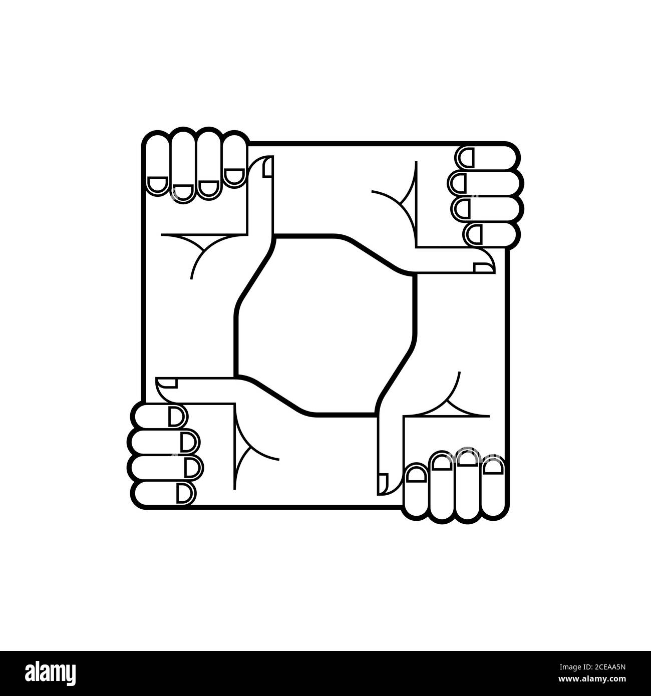 Hands holding each other. Sign in team work or support each other Stock ...