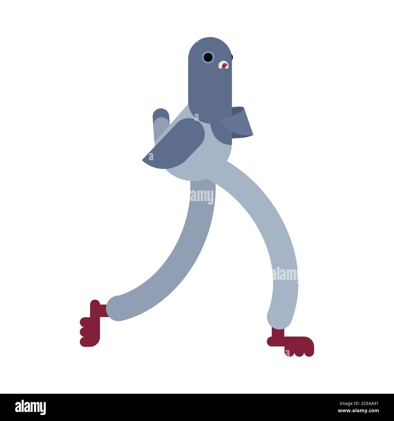 Walking pigeon. dove walk. Cartoon City bird goes Stock Vector Image ...