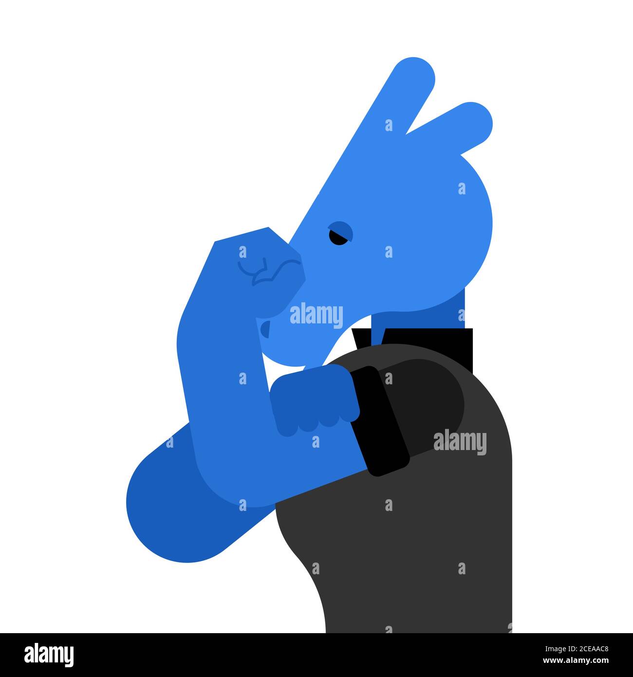 We can do it Blue Donkey Democrat. symbol power animal. Donkey showing ...