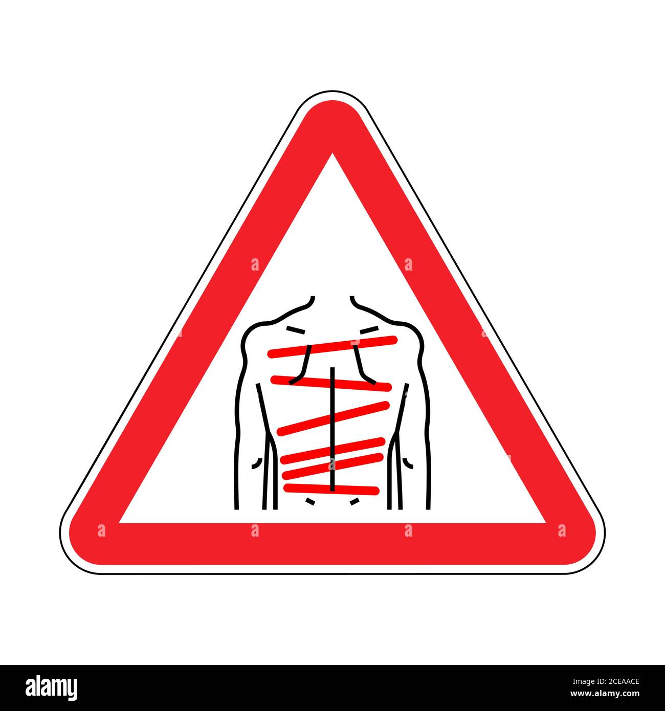 Attention Arbitrariness and violence. Warning police chaos. Red road ...