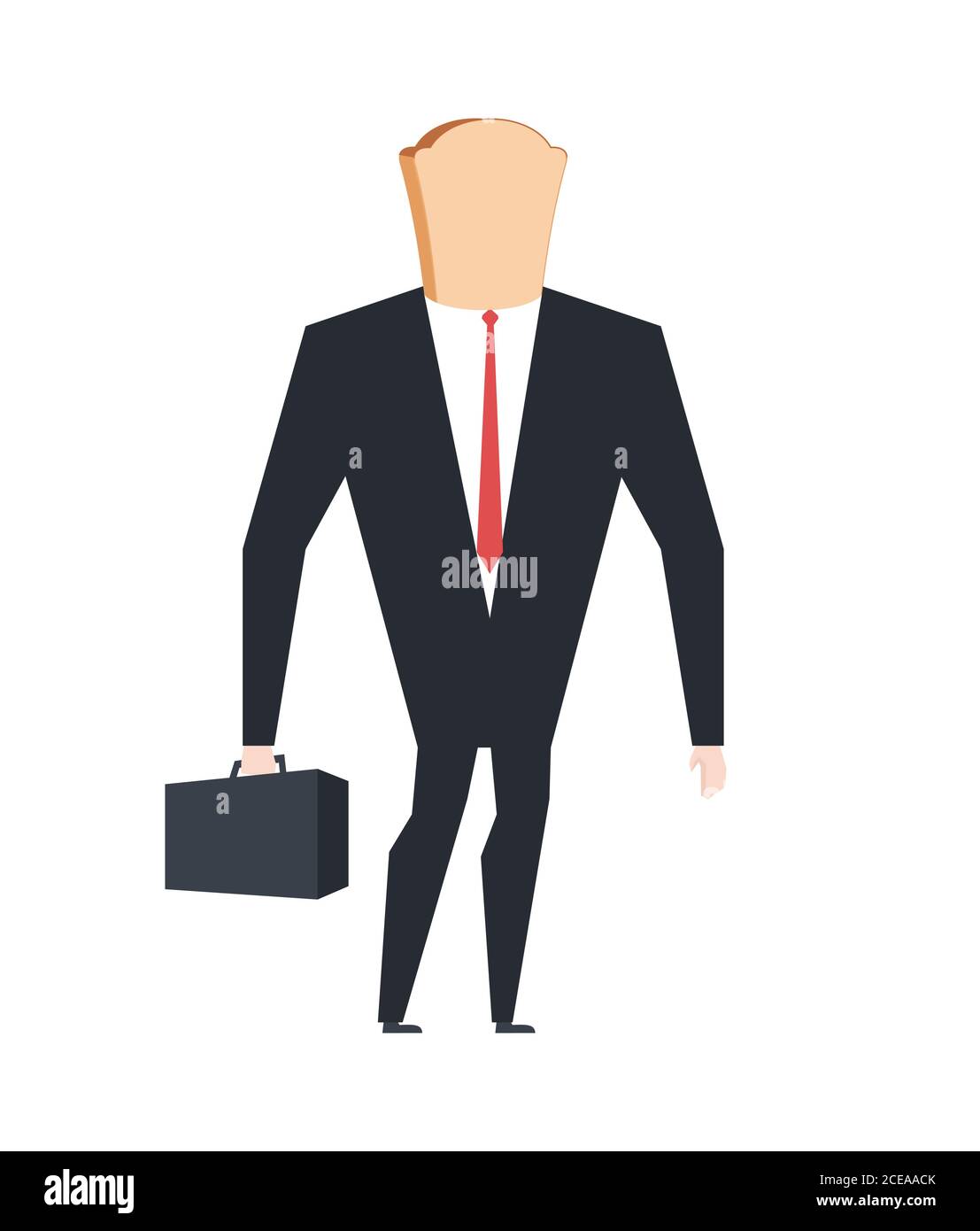 Businessman Bread. Boss soft tack. concept of fool and and simpleton ...
