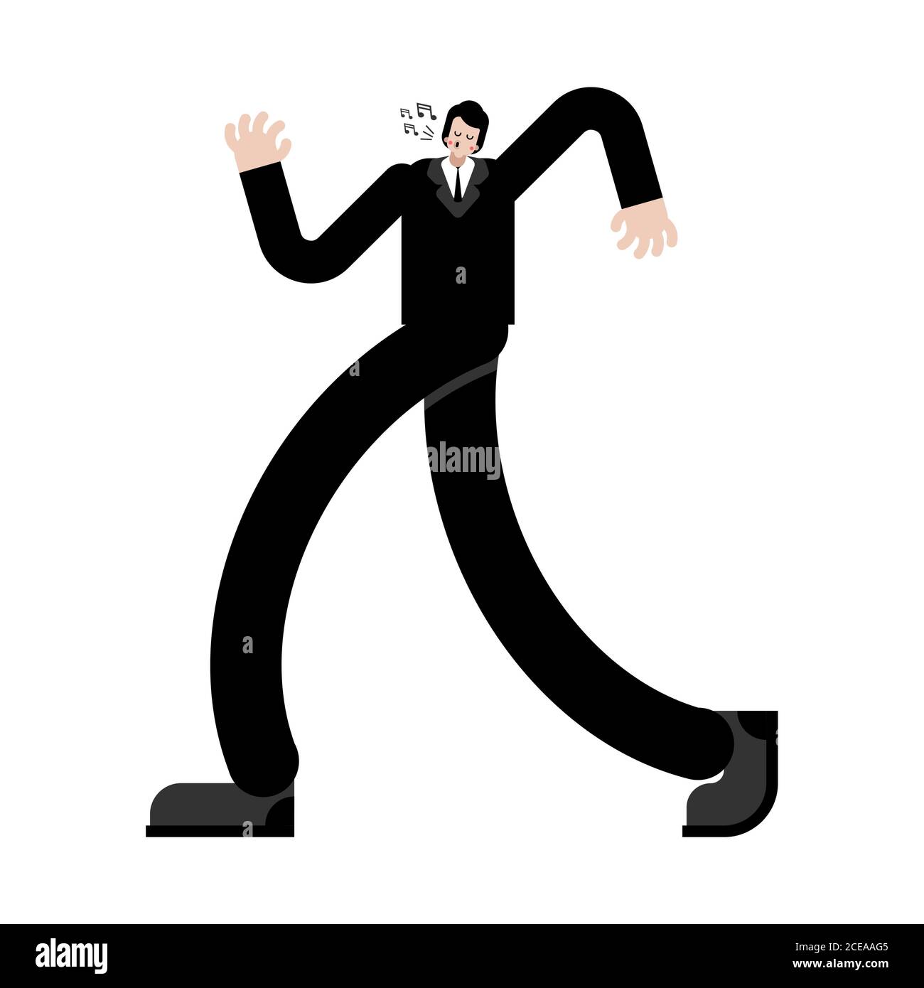 Businessman is walking isolated. Boss walk vector illustration Stock ...